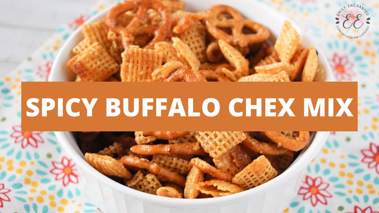 Spicy Buffalo Chex Mix | Emily Enchanted Recipes - YouTube