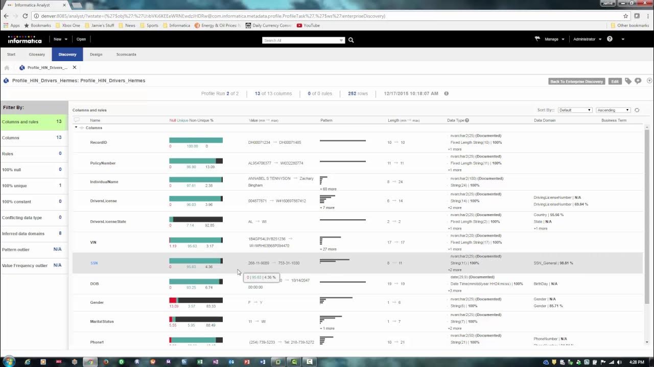 Informatica Analyst Profiling - YouTube
