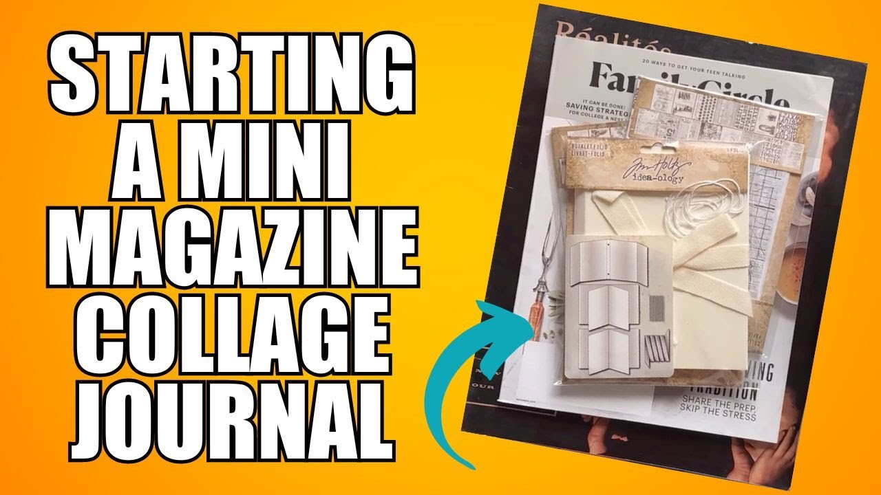 Making A Mini Magazine Collage Tim Holtz Booklet Folio - YouTube