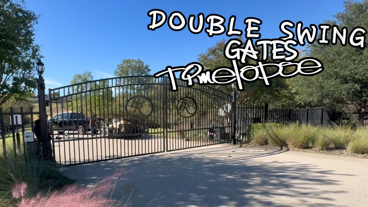 DOUBLE SWING GATES FULL BUILD *Timelapse - YouTube