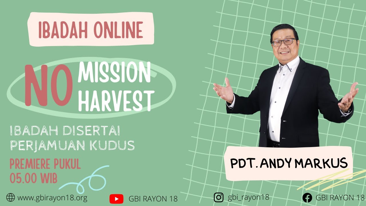 Ibadah Online 02 Oktober 2022 | Pdt Andy Markus - YouTube