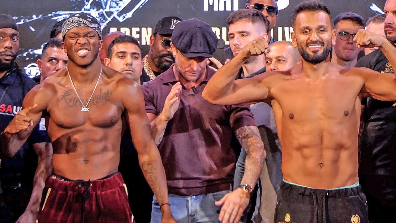 HEATED!! KSI vs. Joe Fournier • FULL WEIGH IN & FACE OFF • DAZN Boxing ...