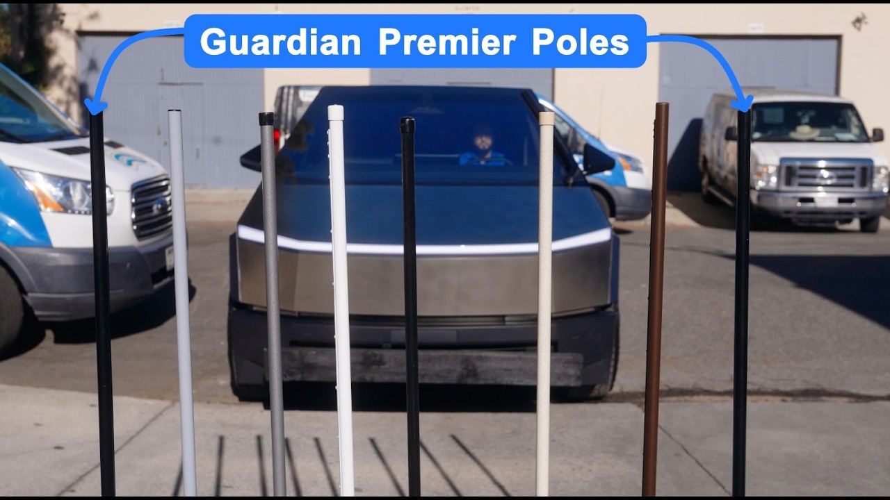 Pole Strength Test with the Cybertruck - Guardian Pool Fence - YouTube