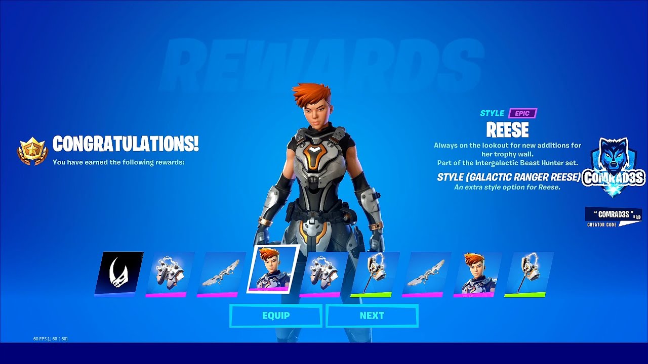 How to unlock Galactic Ranger Reese edit style for Reese skin, Pickaxe ...