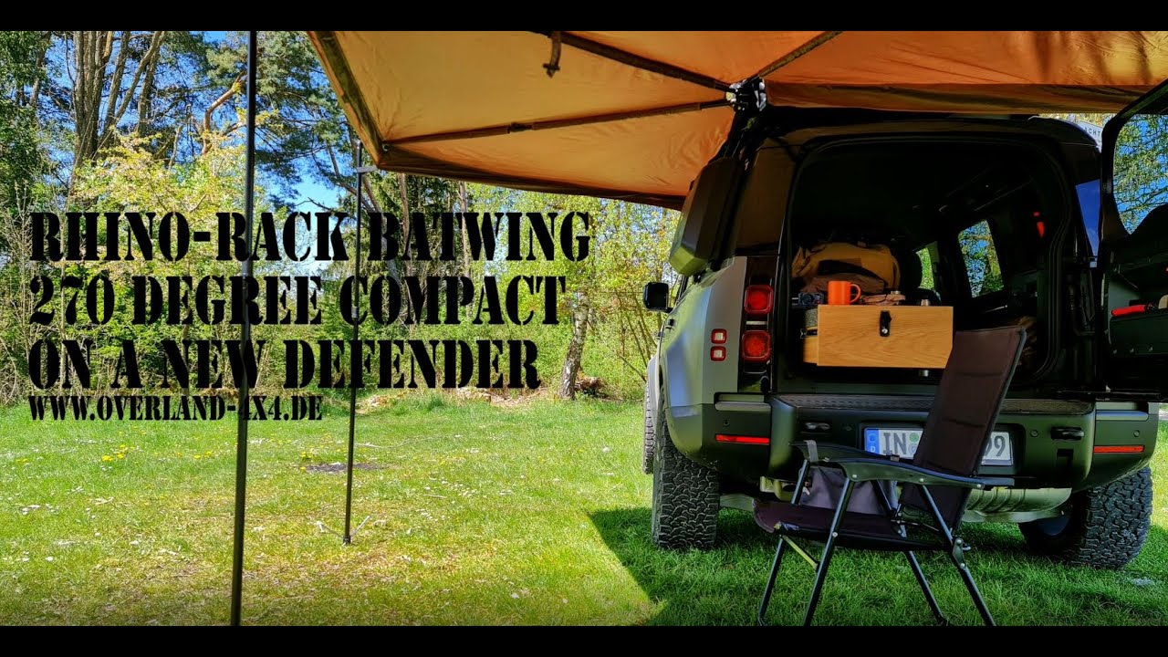 Rhino Rack Batwing Compact 270 degree awning - YouTube