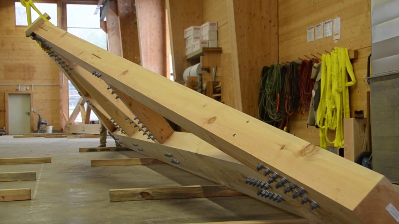 Moving Trusses with Our Crane - YouTube