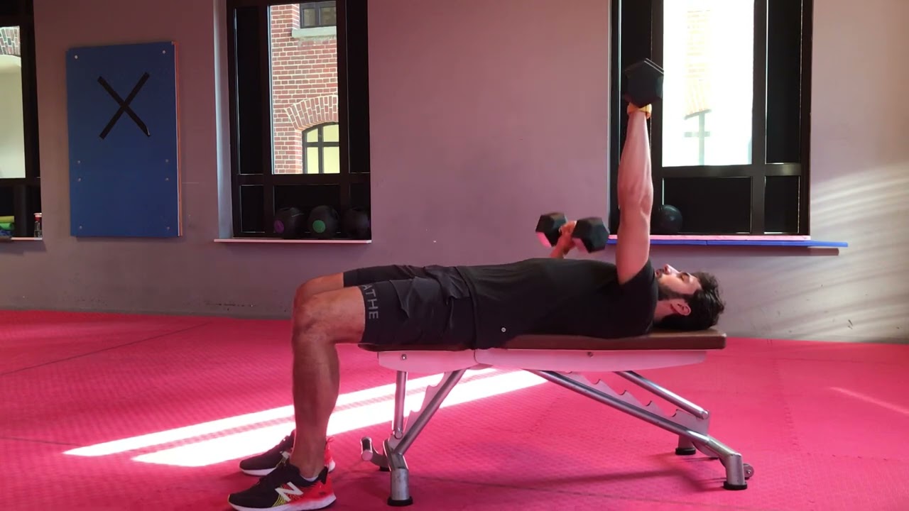 Alternating DB Bench Press - YouTube