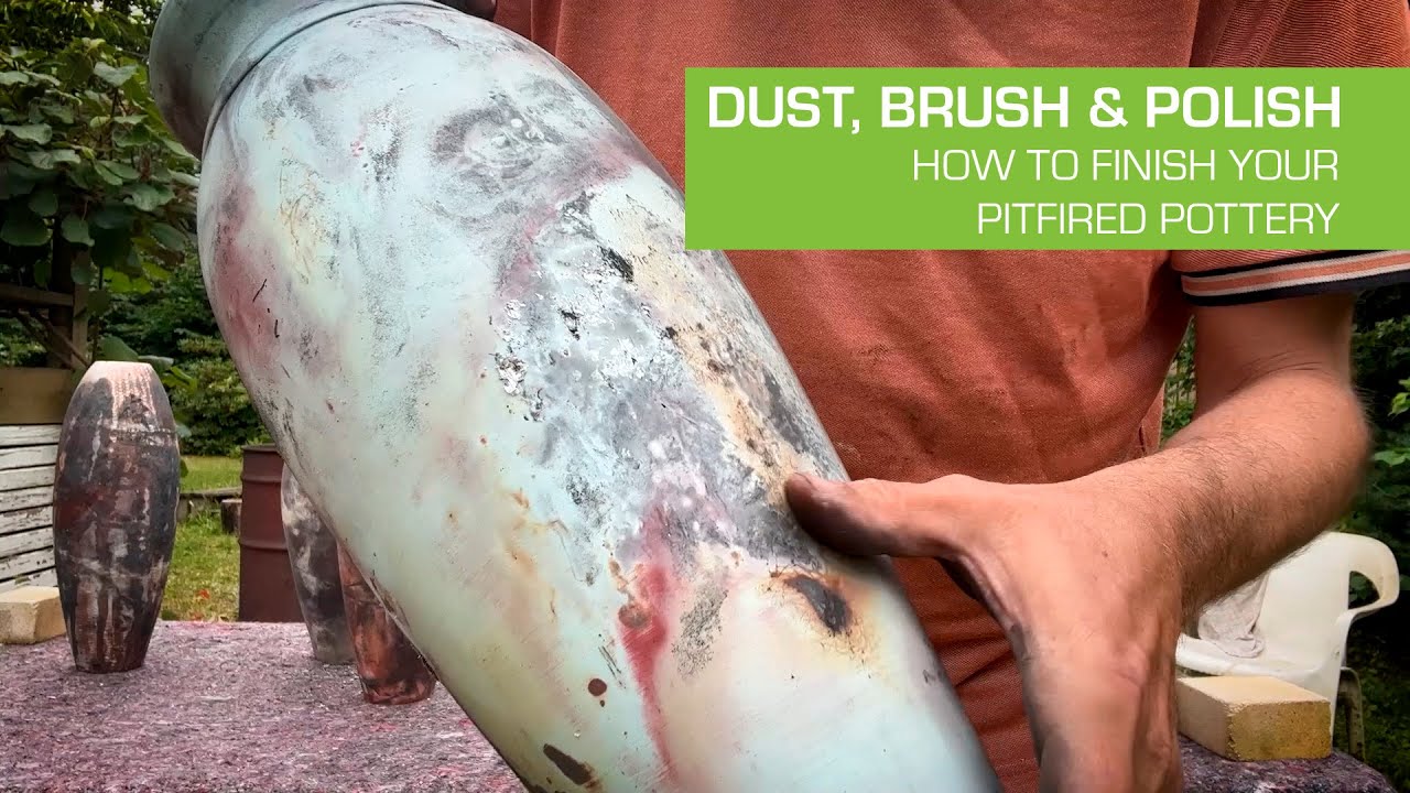 62. Dust, Brush and Polish - how to finish Pitfired Pottery - YouTube