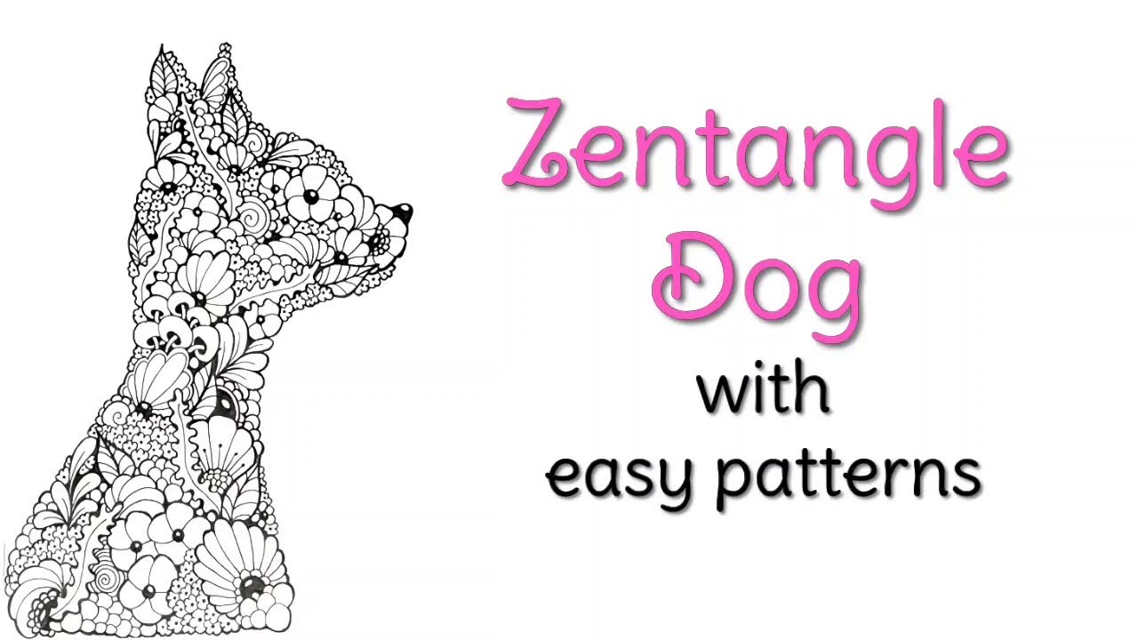 Zentangle Dog drawing🔸Puppy drawing 🔸Zentangle Animal 🔸Zenart - YouTube