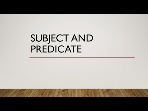 subject and predicate - YouTube