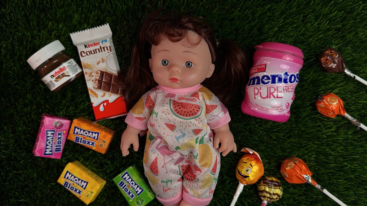 Mixing Toys and Candy Surprise 🍭 | Doll and Sweets Unboxing Fun - YouTube