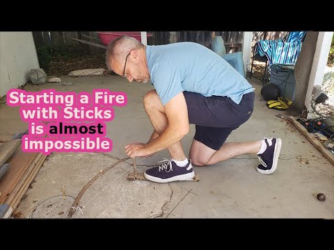 Starting a fire with two sticks is almost impossible - YouTube