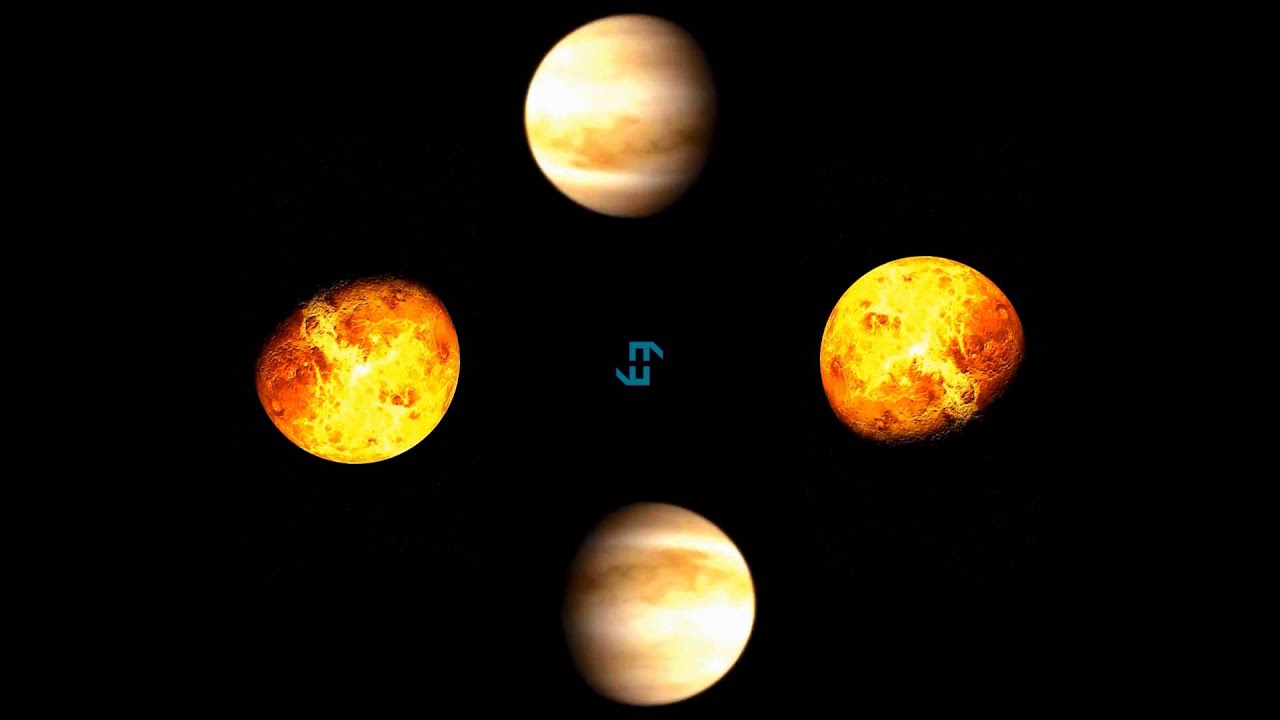 Planet Venus Rotation Hologram - Atmosphere and Surface - YouTube