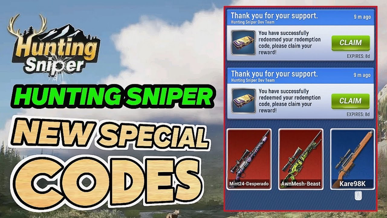 TOP🎁 Hunting Sniper Codes 2025(Claim Now) New Hunting Sniper Redeem Code | Complete Guide - YouTube