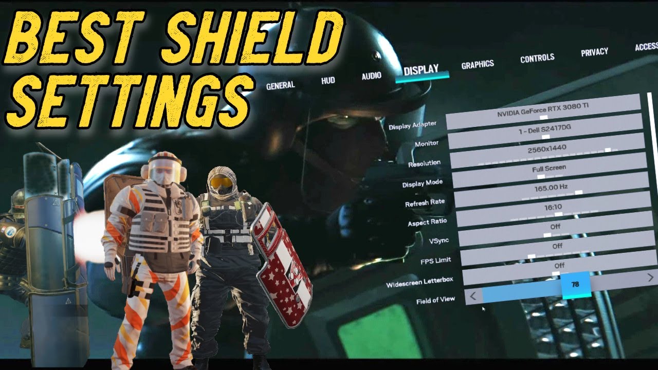 Best Settings for Shield Ops In Rainbow Six Siege - R6 Settings - YouTube