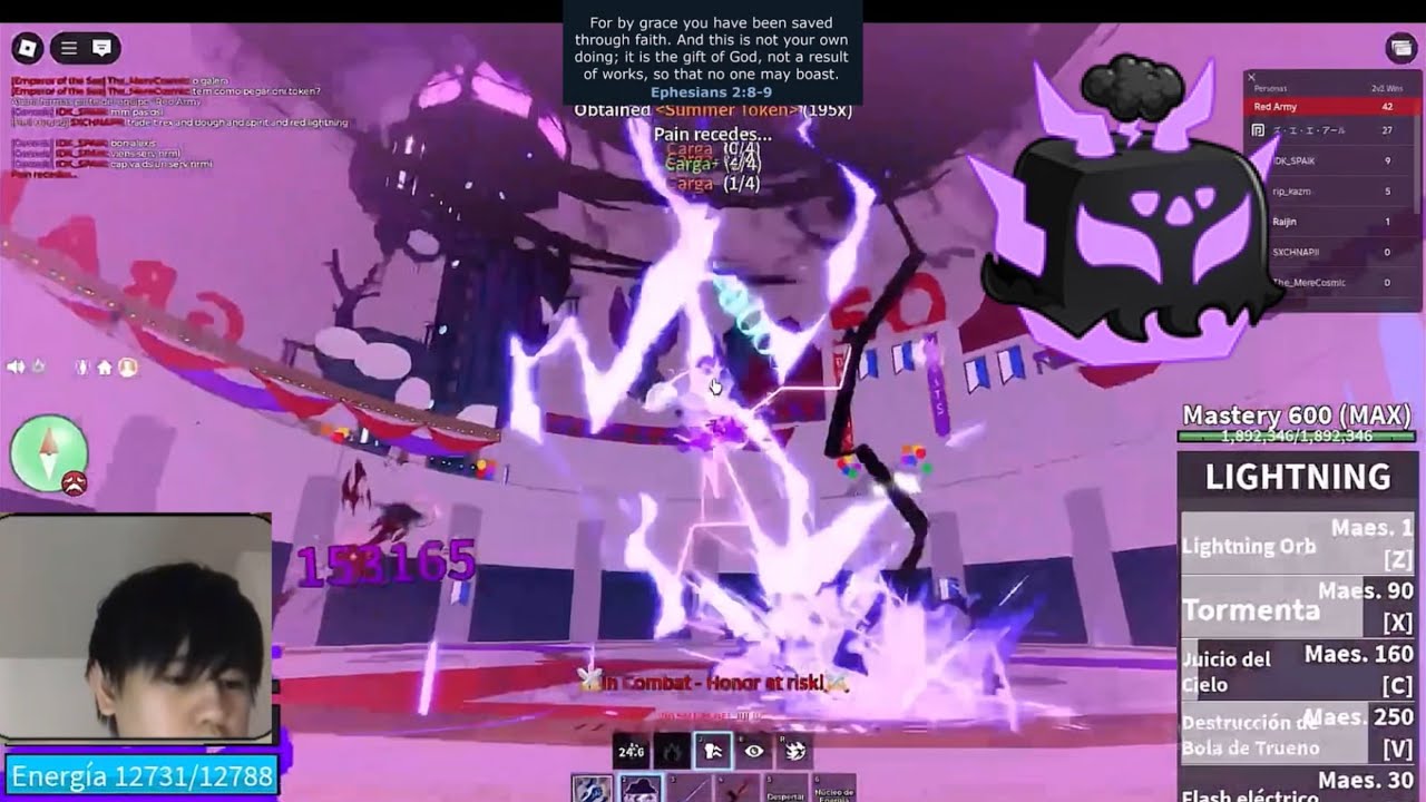 Purple Lightning Fruit gaming and pvp! Purple lightning insane damage ...