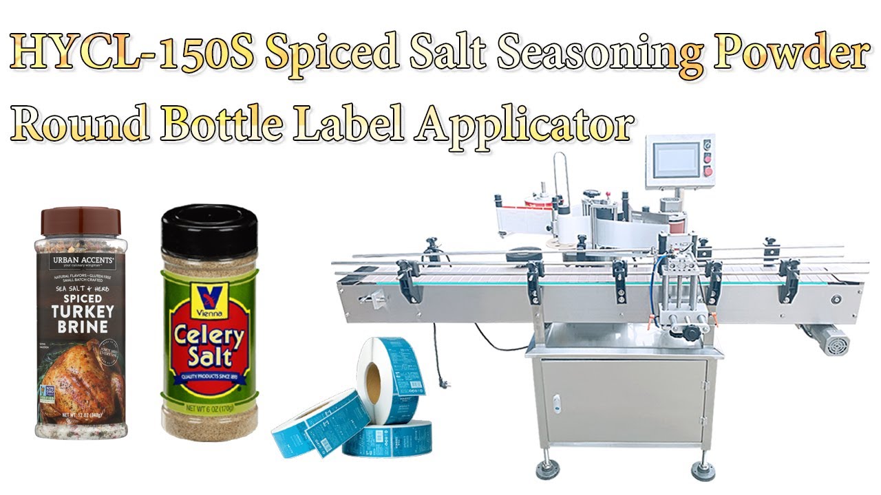 HY | Spiced Salt Seasoning Powder Round Bottle Label Applicator | HYCL ...