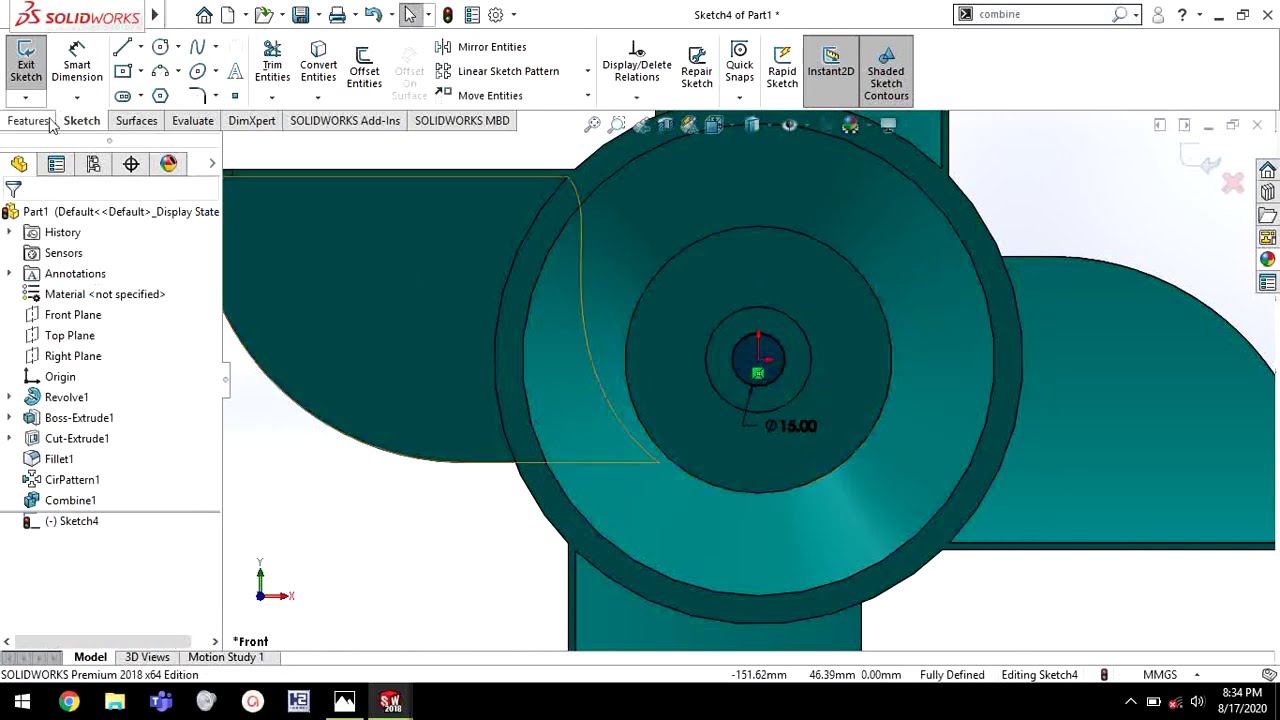 SOlIDWORKS tutorial exhaust fan. very easy and fast method. - YouTube