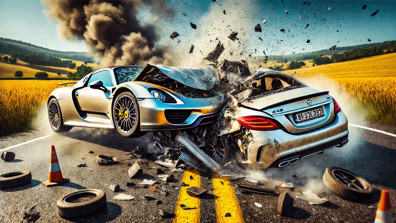 Realistic Crash Simulation with Luxury Cars in BeamNG Drive! - YouTube