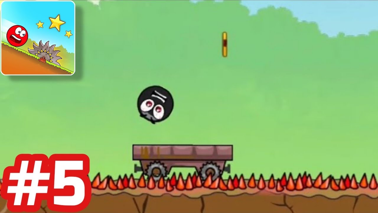 Red Ball 3 - Gameplay Walkthrough - Part 5 (Level 21 - 36) Black Ball ...