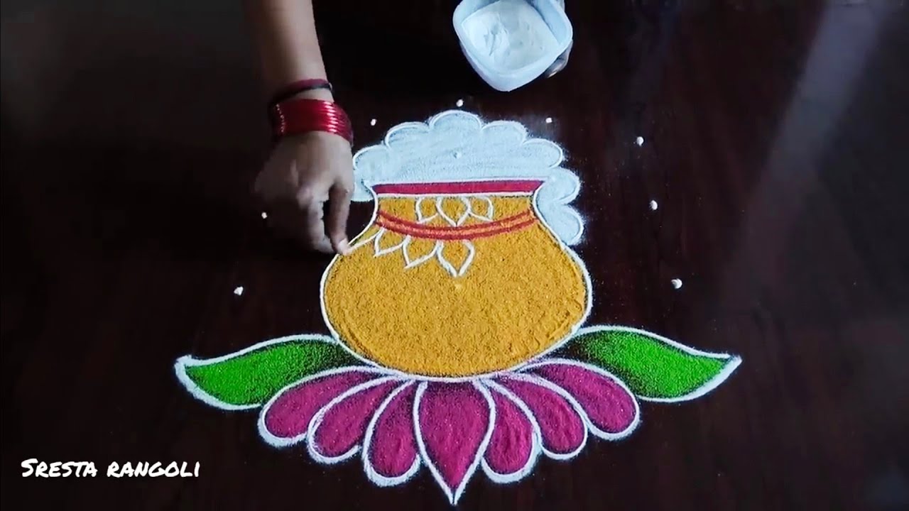 Bhogi special rangoli design (5×3) dot's... - YouTube
