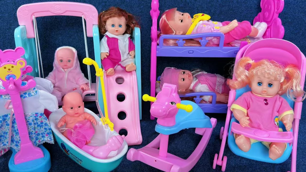10 Minutes Satisfying with Unboxing Cute Princess Bed ＆ Swing ...
