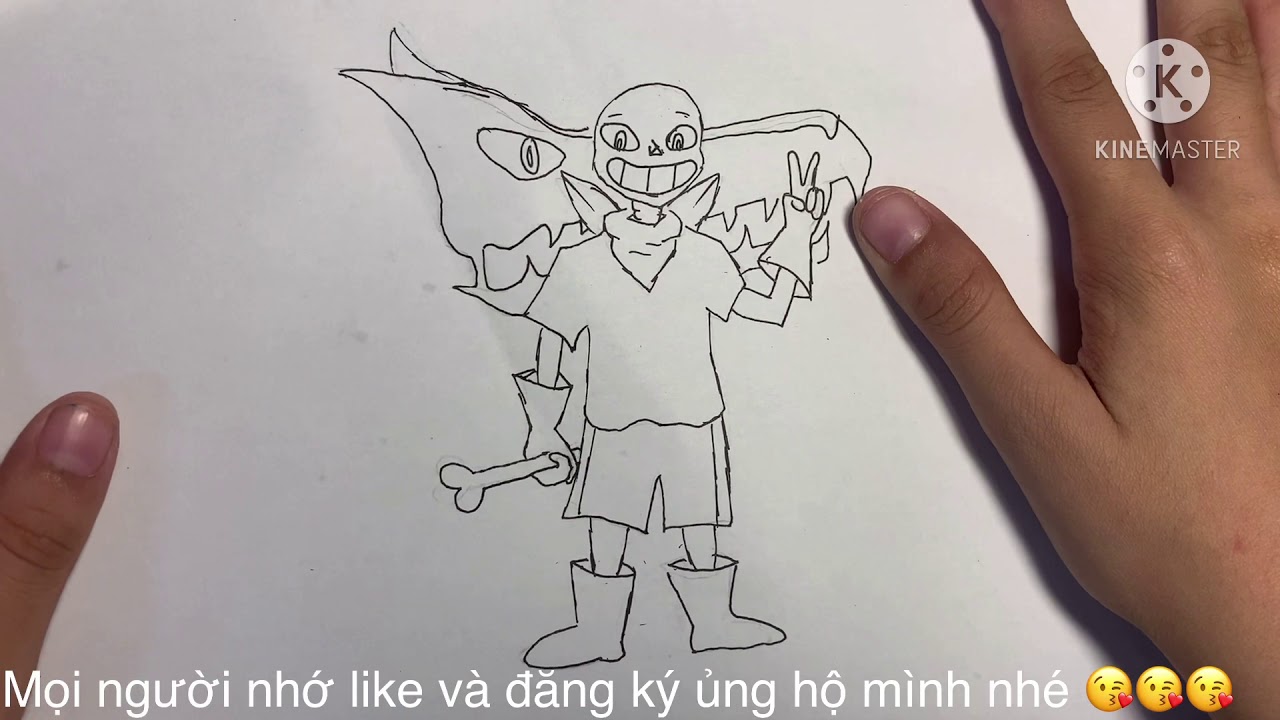 How to draw Swap sans || Cách vẽ swap sans cute cực dễ /Chuyên vẽ các ...