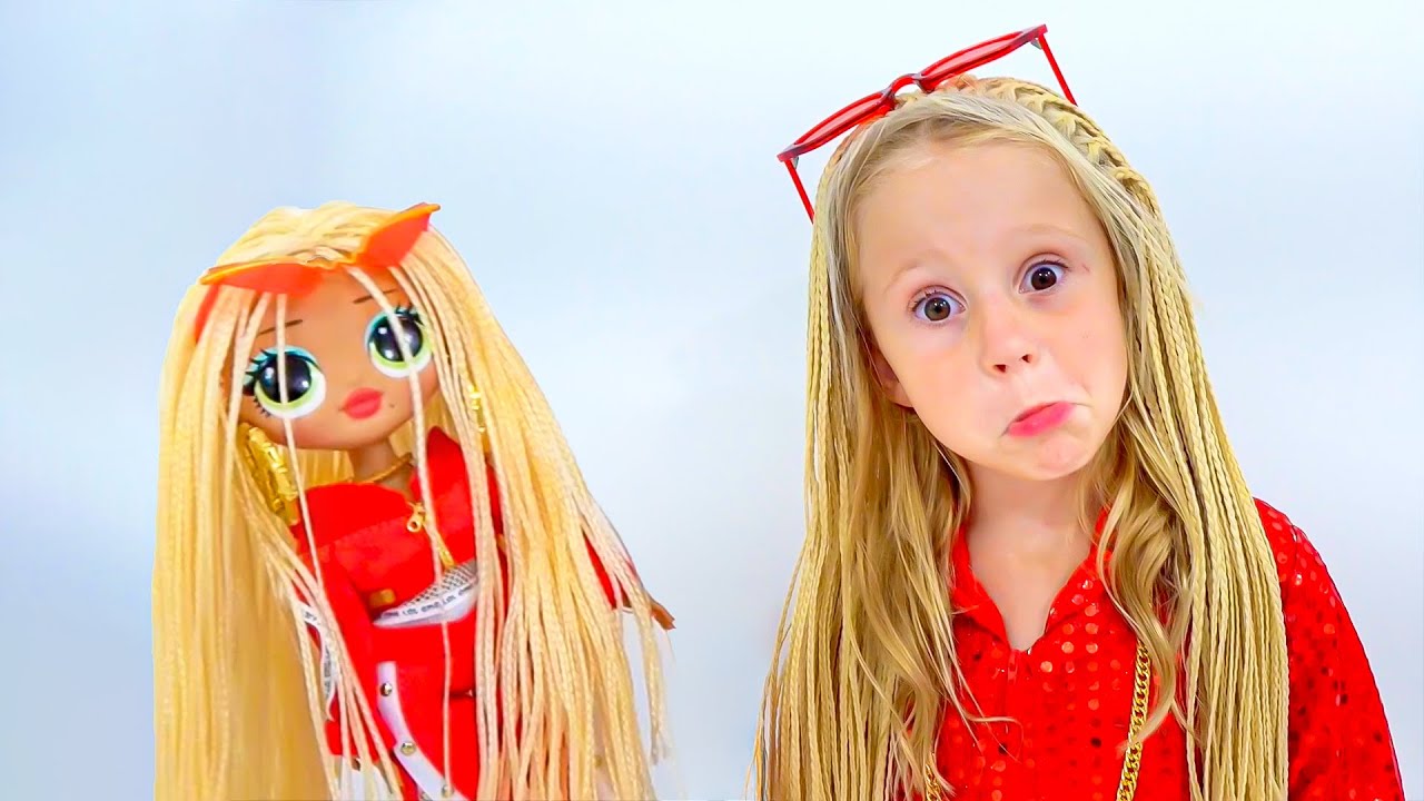Nastya cuts her clothes and dresses like a doll - Video series for kids - YouTube