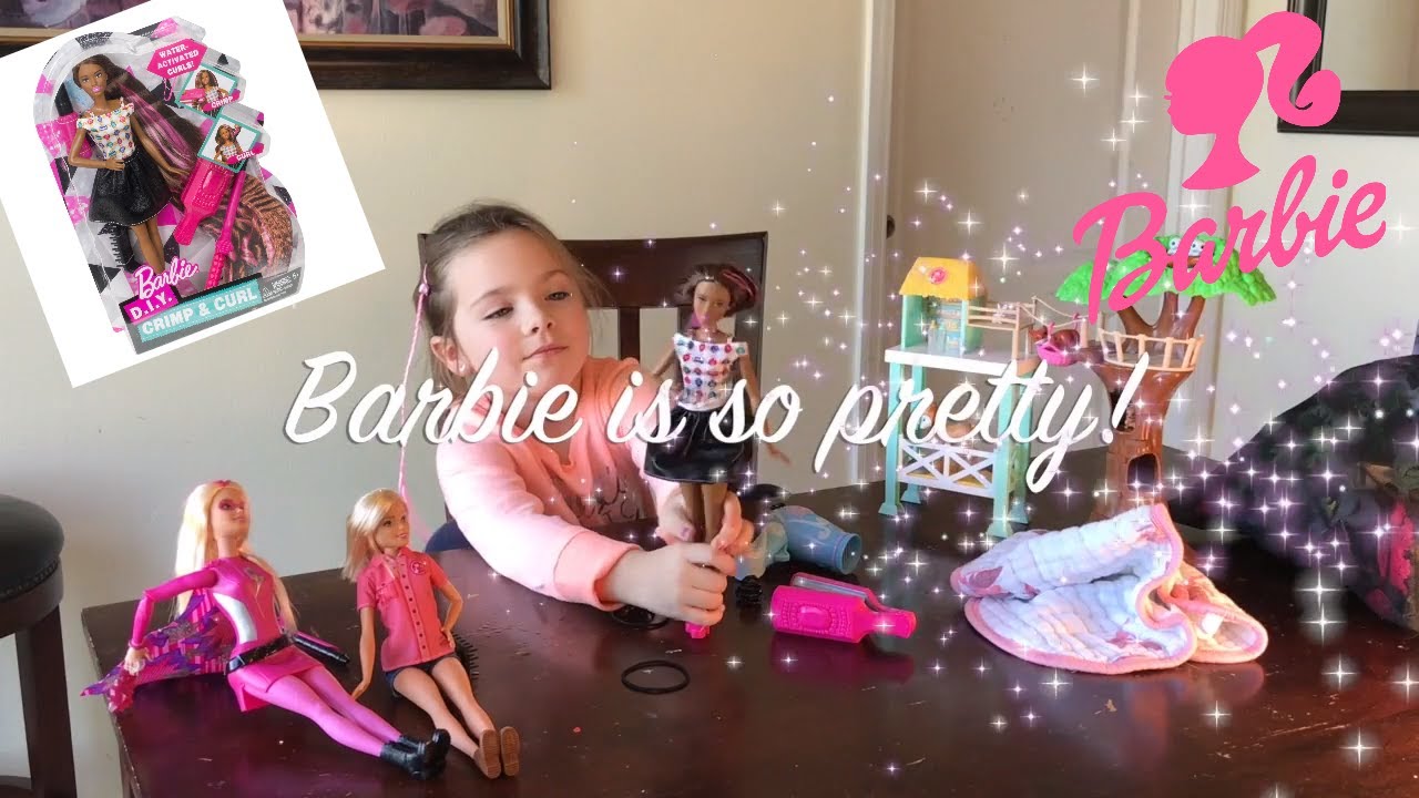 Playing with Barbie D.I.Y. Crimp and Curl Doll - S1 E7 - AJ & Foxy's ...