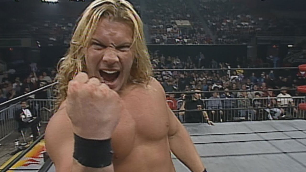 Jericho is fired up after delivering a devastating Missile Dropkick ...
