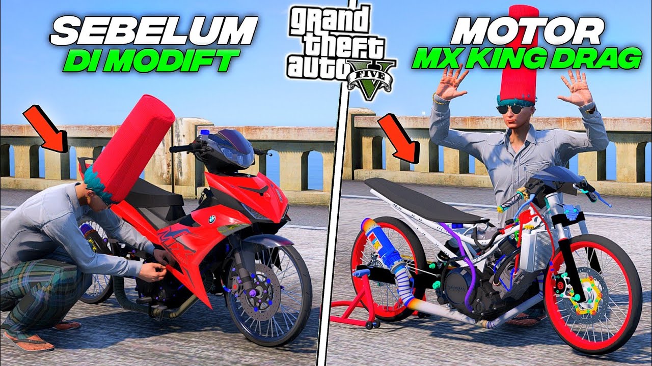 Aku Modifikasi Motor MX KING Drag Langka Untuk Ikut Balapan Drag - GTA ...