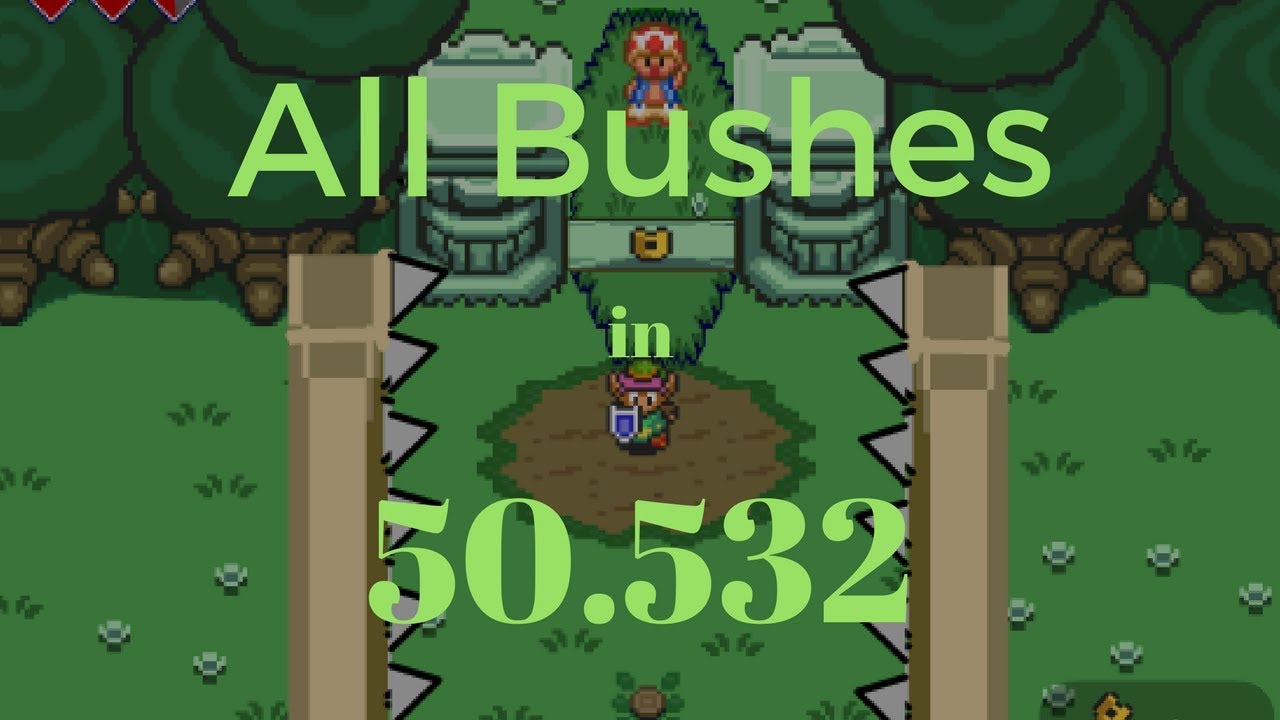 Zelda: Link's Backyard All Bushes Speedrun in 50.532 (WR) - YouTube