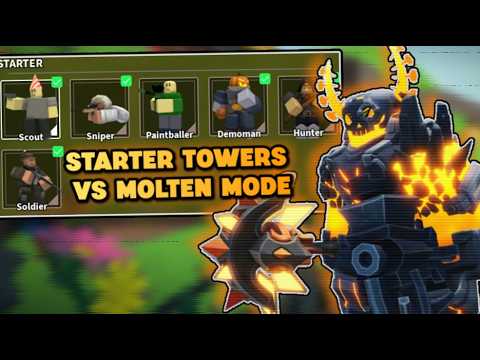 Can you beat Molten Mode with Starters Towers only? | Tower Defense ...