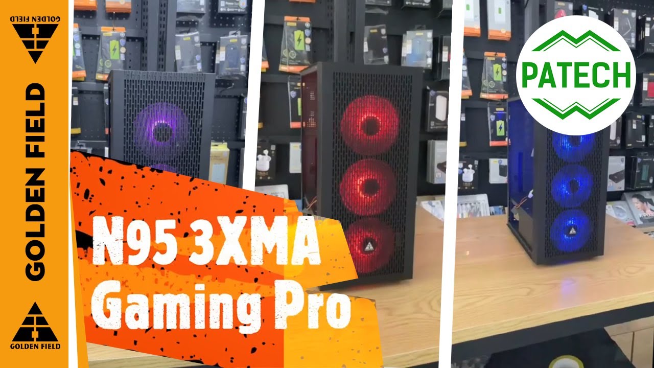 VỎ MÁY TÍNH GOLDEN FIELD N95 3XMA Gaming Pro | PATECH TV - YouTube