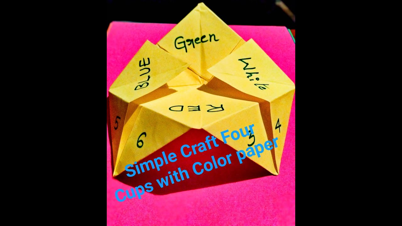 Simple Four cups - Hand made paper crafts | Simple paper crafts for ...