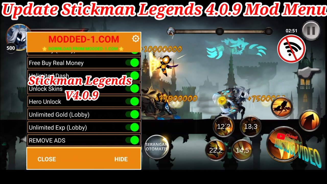 Update...Stickman Legends 4.0.9 Mod Menu - YouTube
