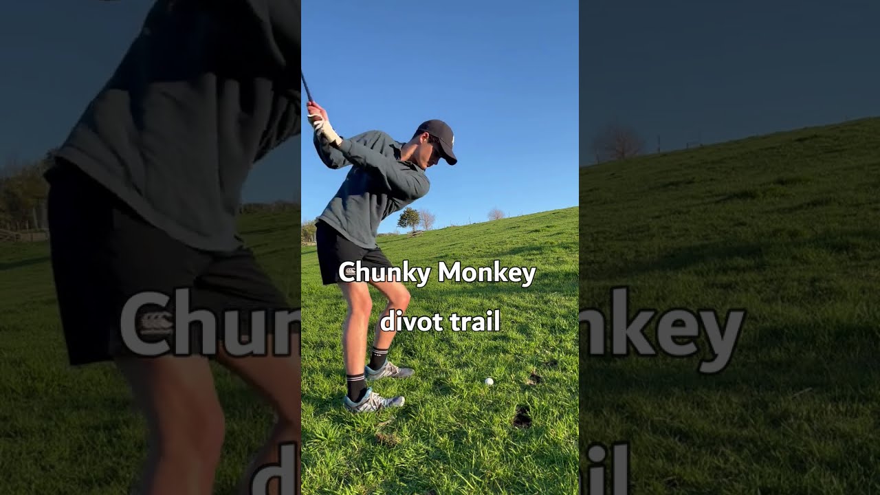 Taking huge divots with a 9 iron (Divot trail) - YouTube