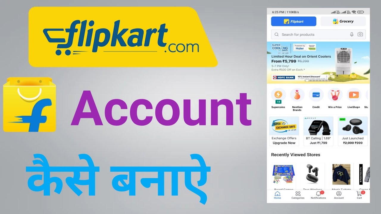 How to create account on Flipkart ll Flipkart me account kaise banaye ...