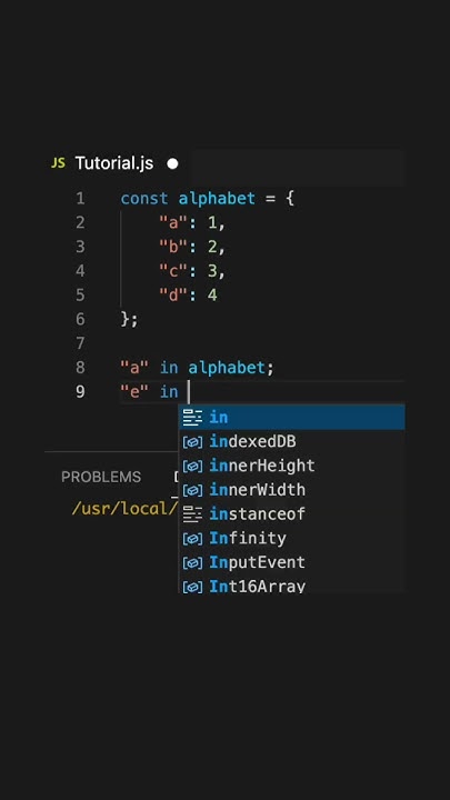 the in operator returns a boolean if an object contains a specific property #coding #javascript ...