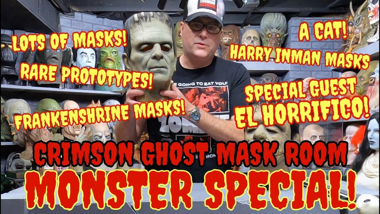 Crimson Ghost Mask Room MONSTER SPECIAL • rare masks • Frankenshrine • EL HORRIFICO • Harry ...