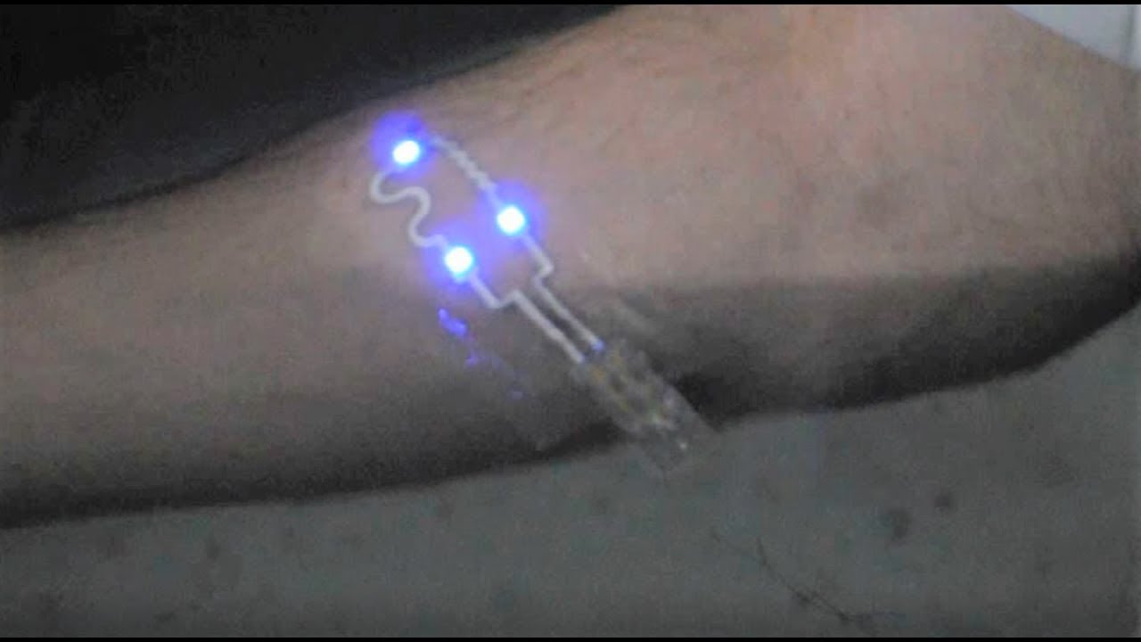Hydroprinted Electronic Tattoo with integrated chip - YouTube