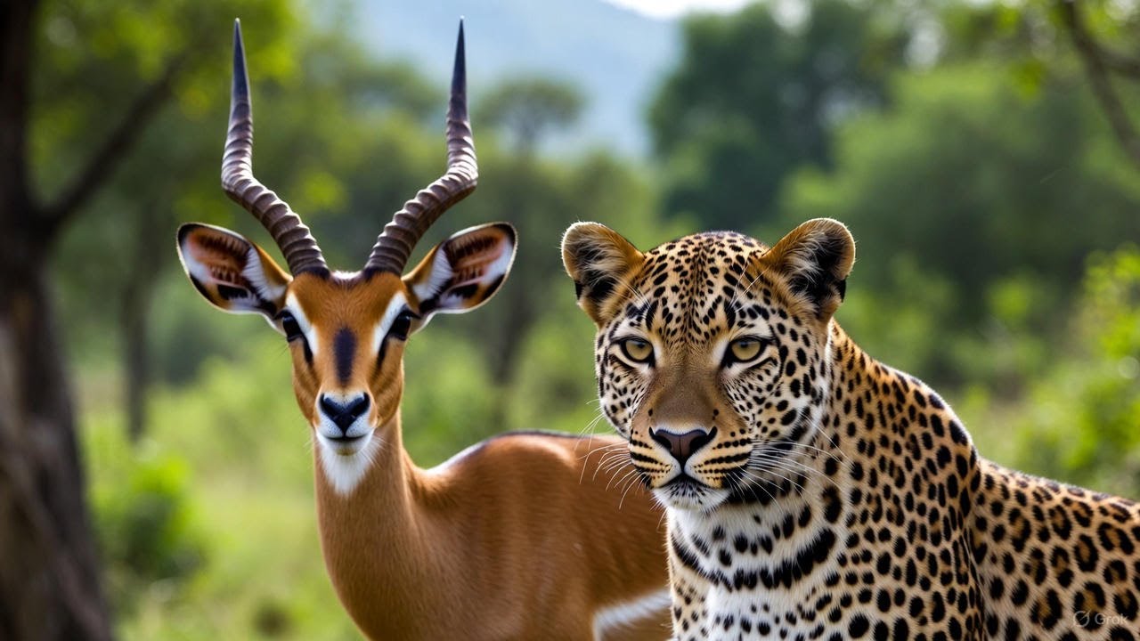 Incredible Footage Of Leopard Behaviour , Imapala Is Confused #wildlife ...