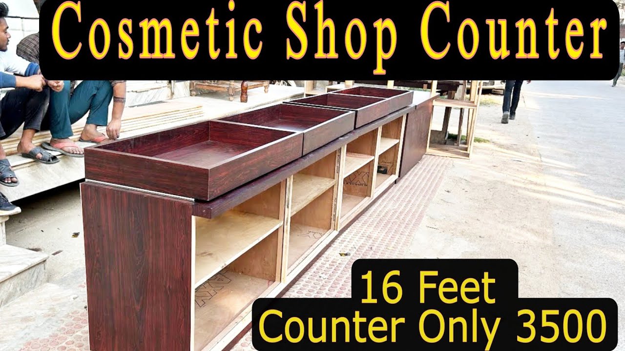 Cosmetic shop Counter design || Shop Counter design - YouTube