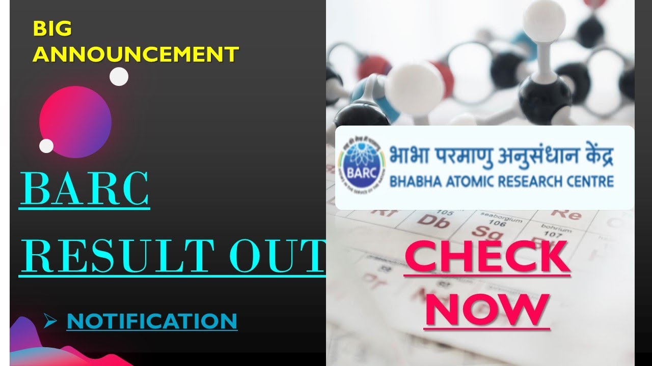 BARC Result notification ! Check now - YouTube