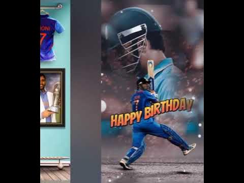 Happy birthday MS Dhoni 7 cool #viral - YouTube