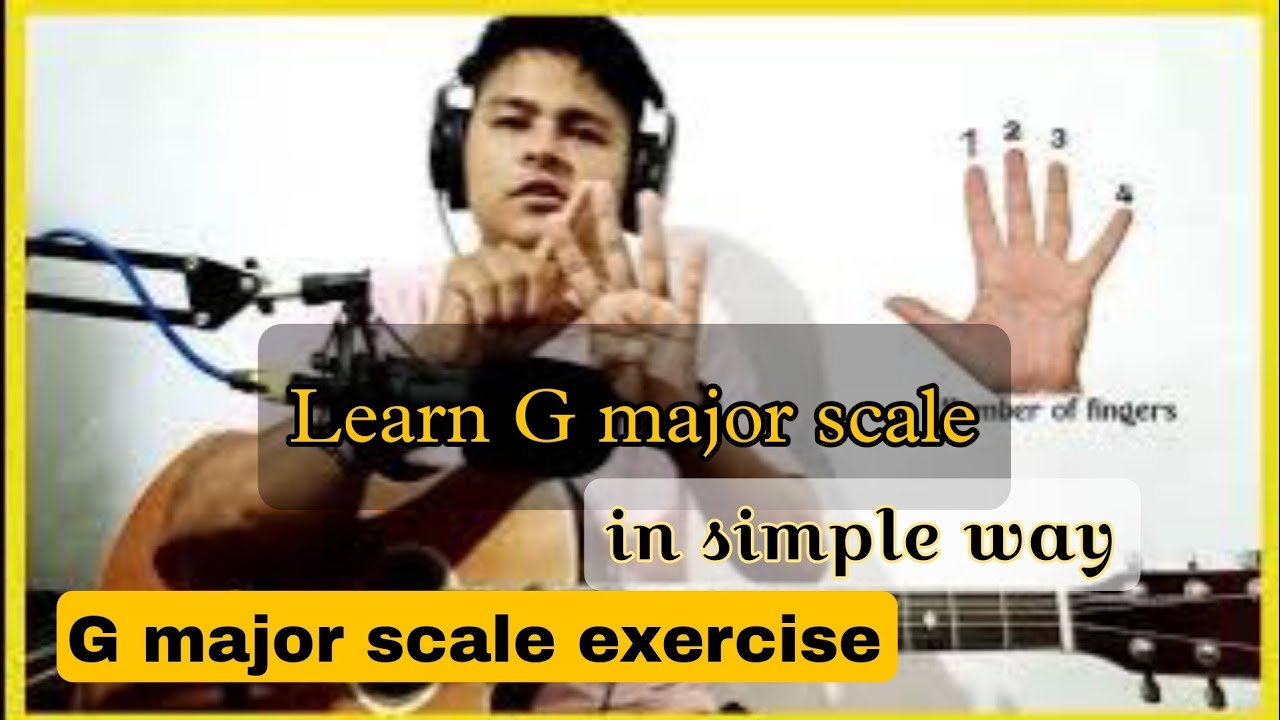 How to learn G major scale on guitar/ G major scale practice # ...