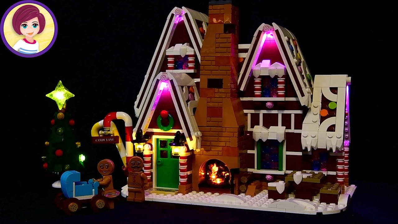 Let’s turn on the Christmas lights! Lighting up the Lego Gingerbread ...