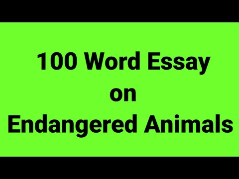 100 word essay on endangered animals/paragraph on endangered animals ...