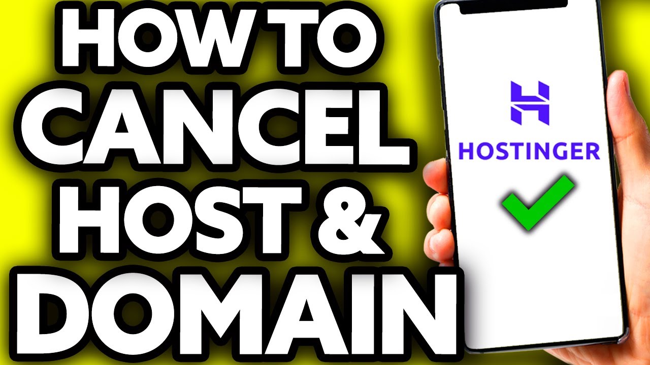 How To Cancel the Hosting and Domain In Hostinger [EASY!] - YouTube