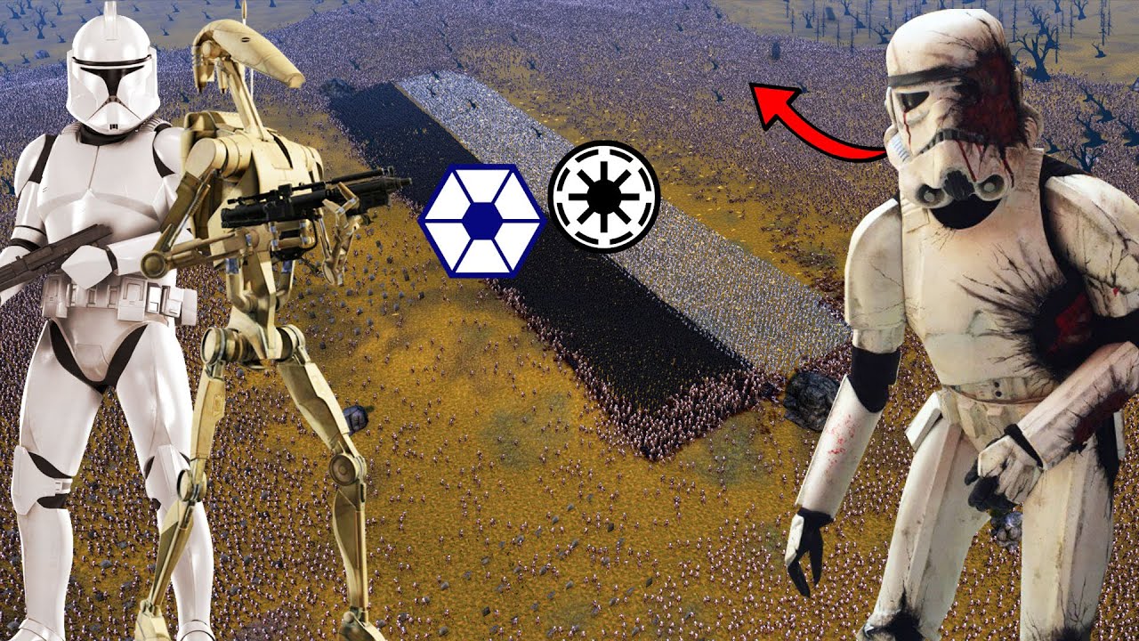 All CLONE WARS Armies Swarmed by ZOMBIES!? - UEBS: Star Wars Mod Battle ...